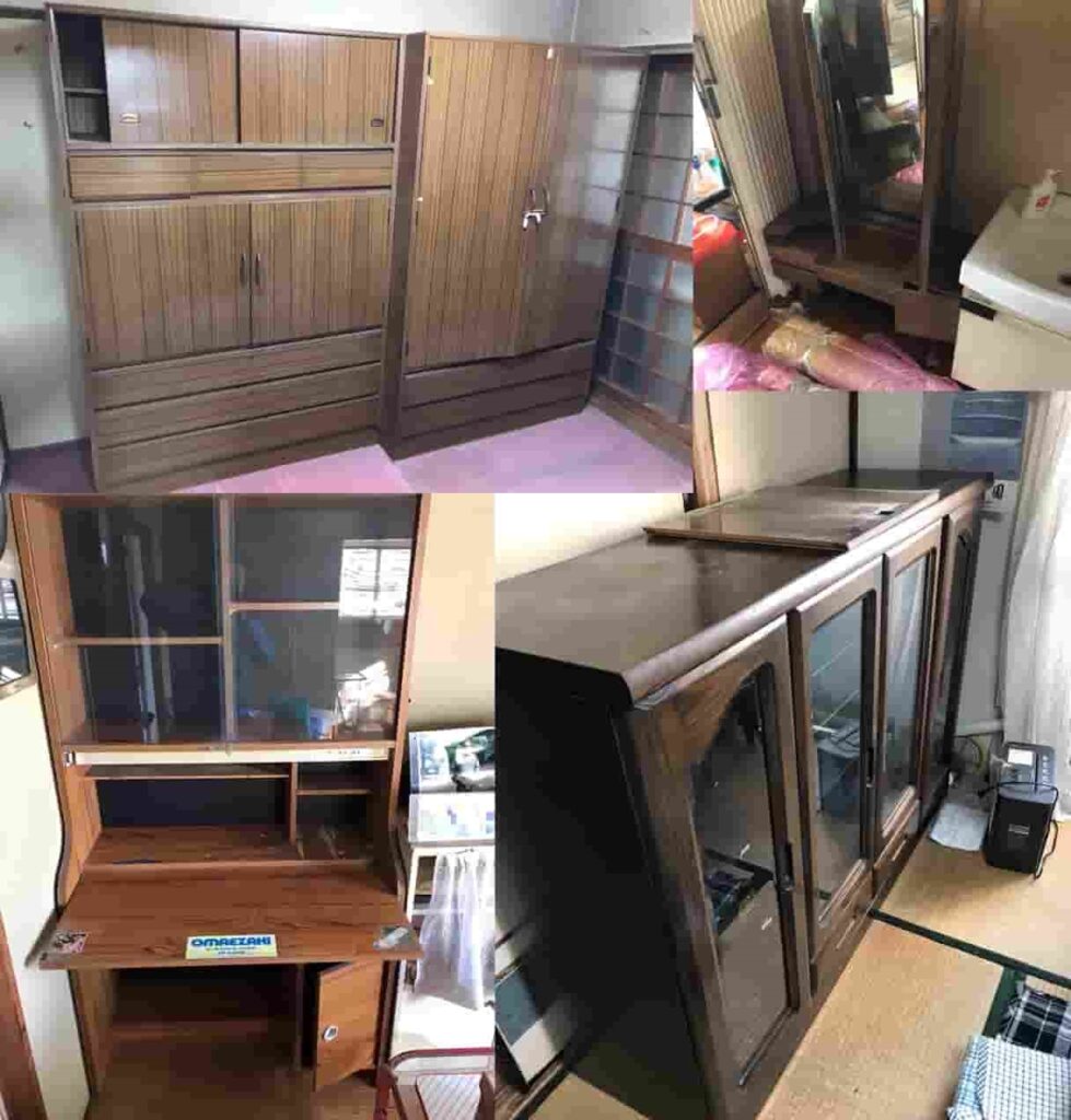 名古屋市守山区 O様】引越で不要になった家財の処分｜タンス2棹、学習机、サイドボード、鏡台、物置 | 名古屋を中心とした不用品回収なら【ecoos（エコーズ）】